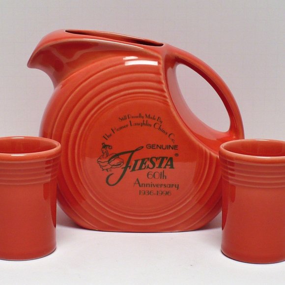 Fiestaware | Dining | Vintage Homer Laughlin Fiesta Ware Pitcher And 4 ...